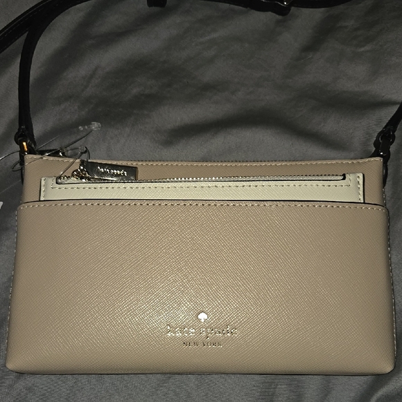 kate spade | Bags | Kate Spade Tan And Black Crossbody Bag With Slim ...